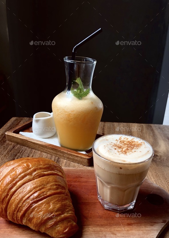 Breakfast food in cafe Stock Photo by mariiaplosh | PhotoDune