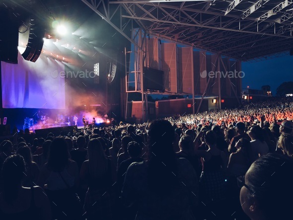 Crowd of people at an outdoor concert Stock Photo by JulieAlexK | PhotoDune