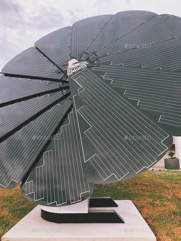 Solar panels in a shape of a flower Stock Photo by JulieAlexK | PhotoDune