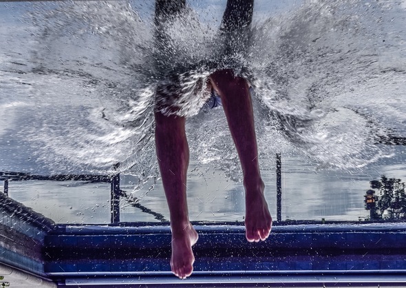 Upside down pool dive Stock Photo by RLTheis | PhotoDune