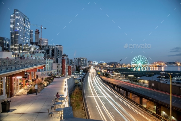Seattle waterfront long exposure Stock Photo by RLTheis | PhotoDune