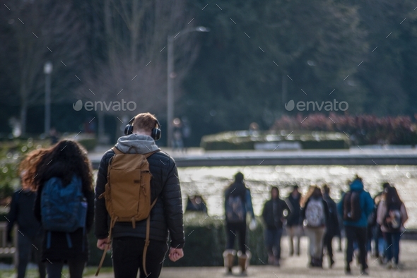 College Student walking to class Stock Photo by RLTheis | PhotoDune