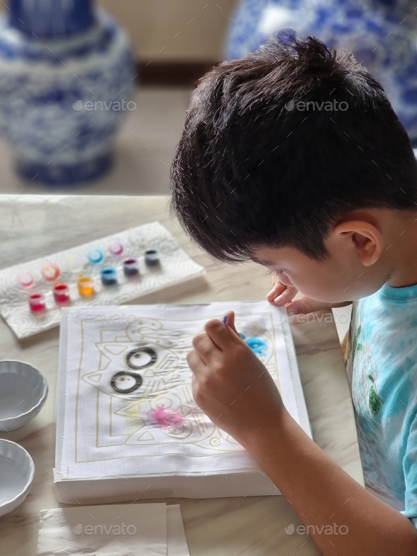 Batik colouring Stock Photo by weewendy | PhotoDune