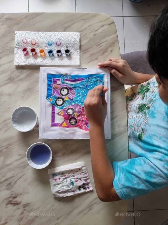 Batik colouring Stock Photo by weewendy | PhotoDune