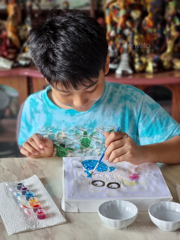 Batik colouring Stock Photo by weewendy | PhotoDune