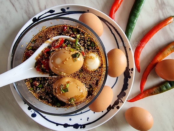 Mayak gyeran, Korean marinated eggs Stock Photo by weewendy | PhotoDune