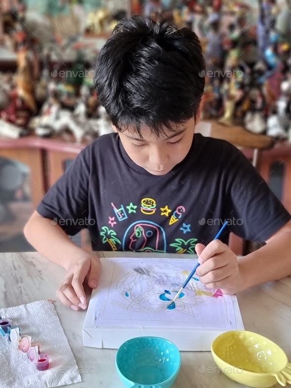 Batik colouring Stock Photo by weewendy | PhotoDune