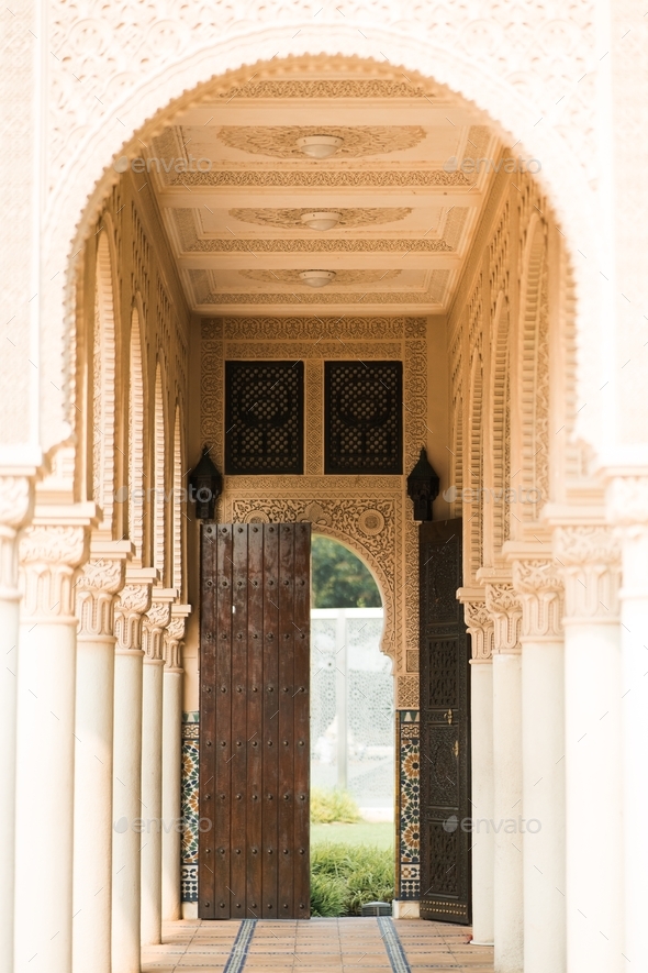 Morrocan architecture arch enterance. Stock Photo by ellinnur | PhotoDune