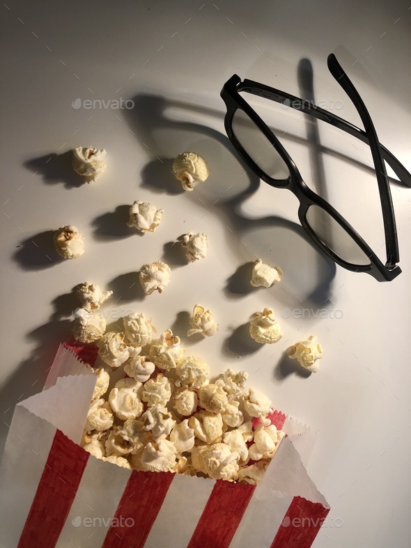 Movie night with popcorn and 3d glasses, movies, 3d movie, technology ...