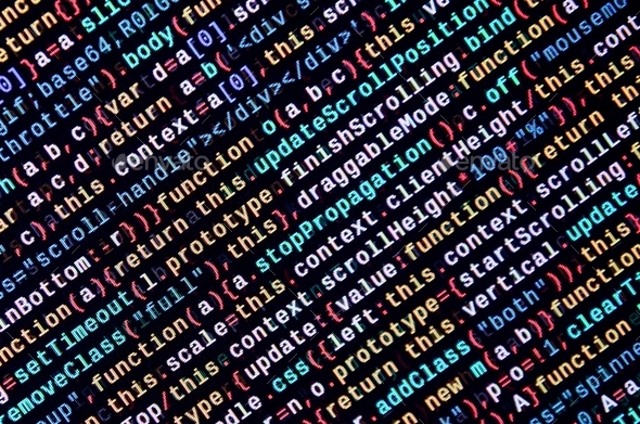 JavaScript code in text editor Stock Photo by Mehaniq41 | PhotoDune