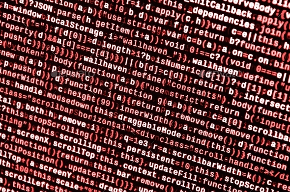 Writing programming code on laptop Stock Photo by Mehaniq41 | PhotoDune