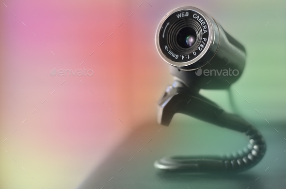 Macro photography of a wired web camera for stationary computers and ...