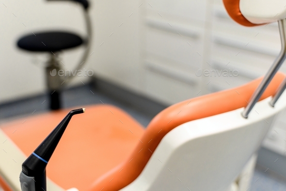 Selective focus of dental tools at the dentist. Dental chair, dentist ... Selective focus of dental tools at the dentist. Dental chair, dentist ...
