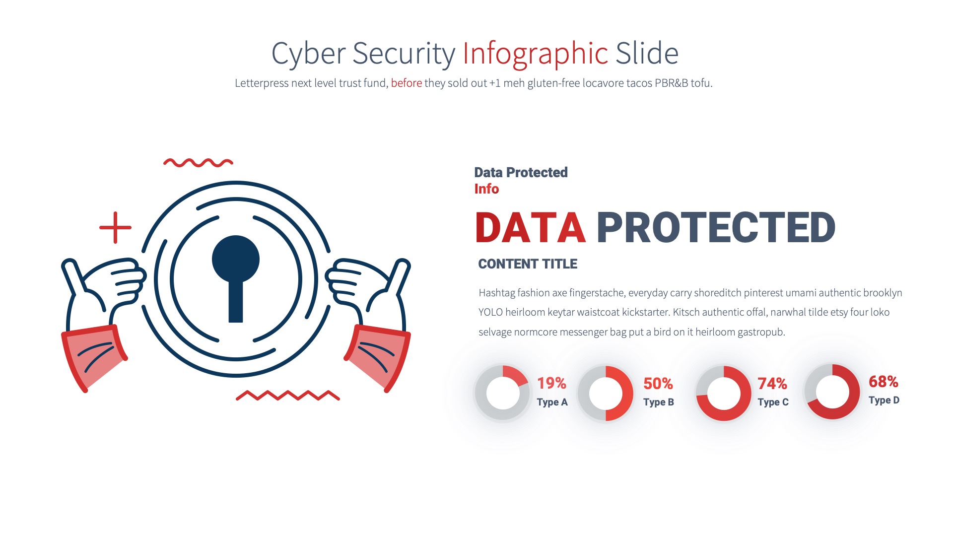 Cyber Security - PowerPoint Infographics Slides, Presentation Templates