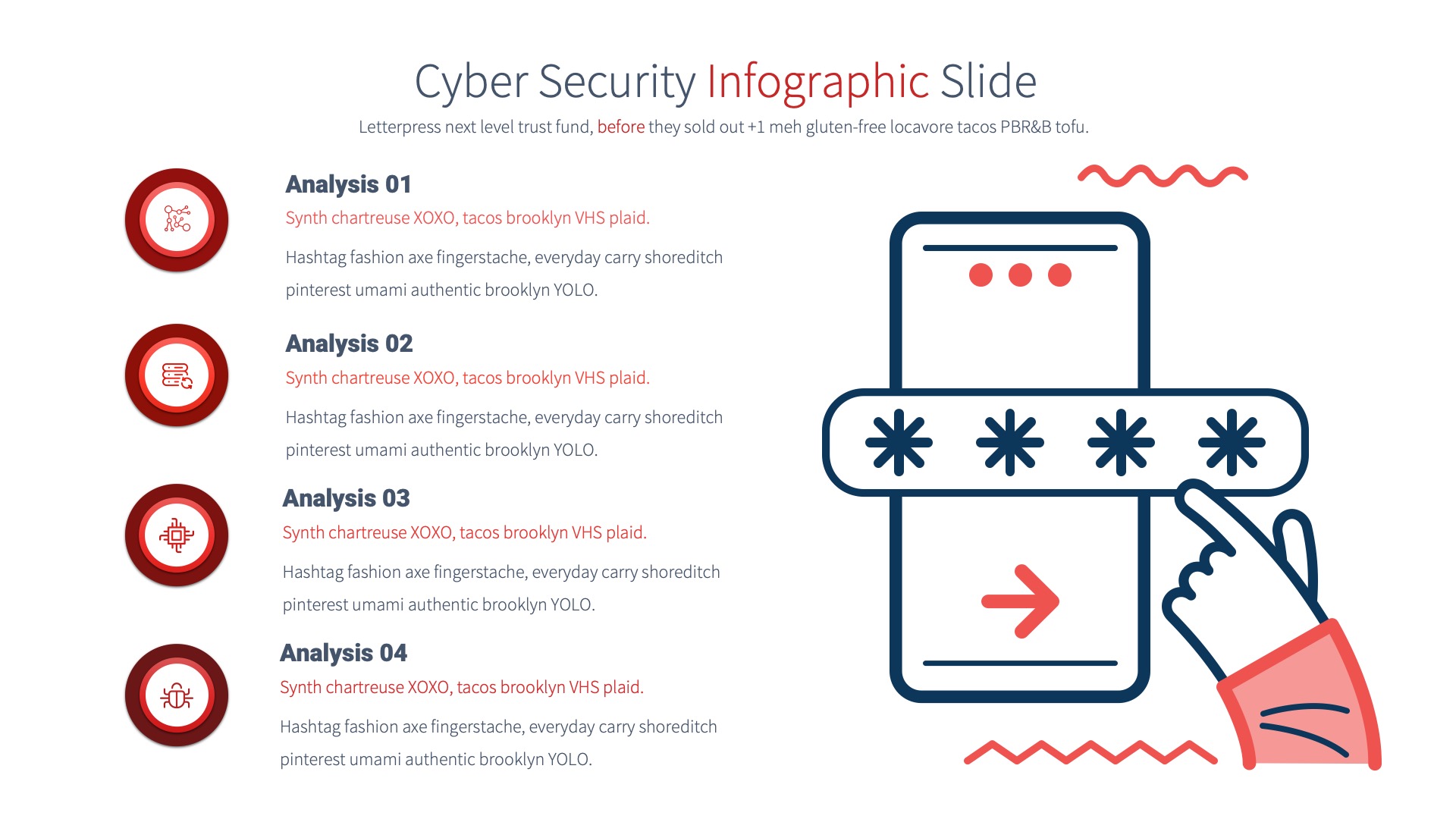 Cyber Security - PowerPoint Infographics Slides, Presentation Templates