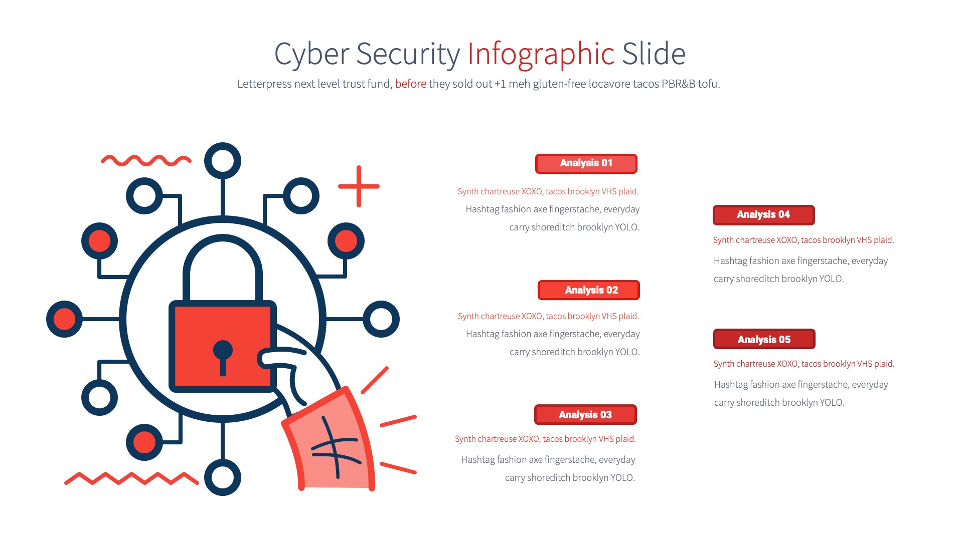 Cyber Security - PowerPoint Infographics Slides, Presentation Templates