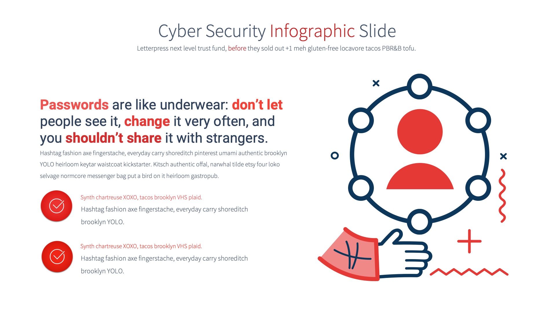 Cyber Security - PowerPoint Infographics Slides, Presentation Templates