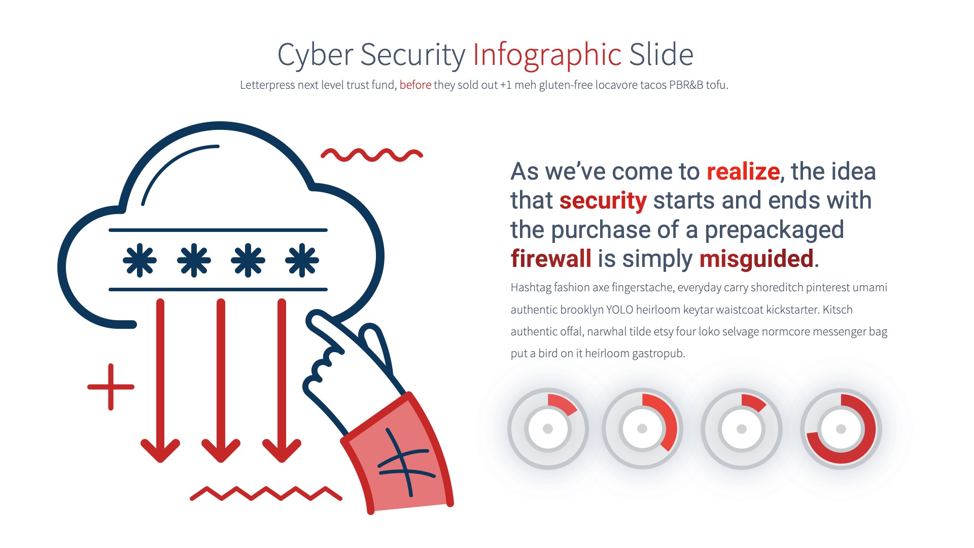 Cyber Security - PowerPoint Infographics Slides, Presentation Templates