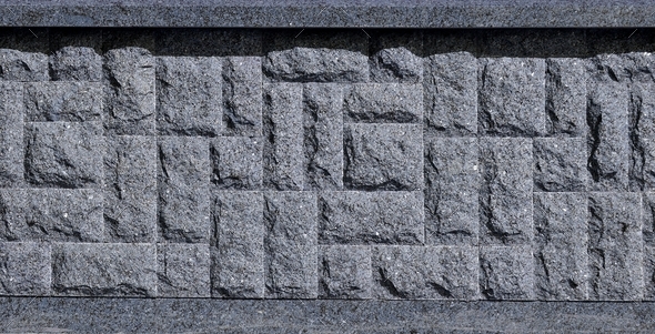 The horizontal texture of the foundation in the form of a mosaic made ...