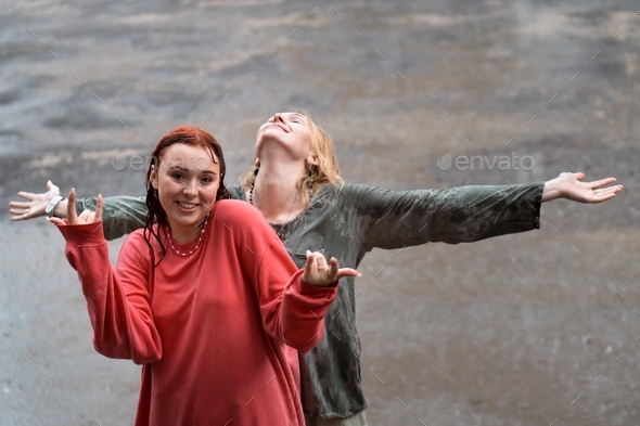 Happiness and fan of mother and daughter Stock Photo by natanavo ...