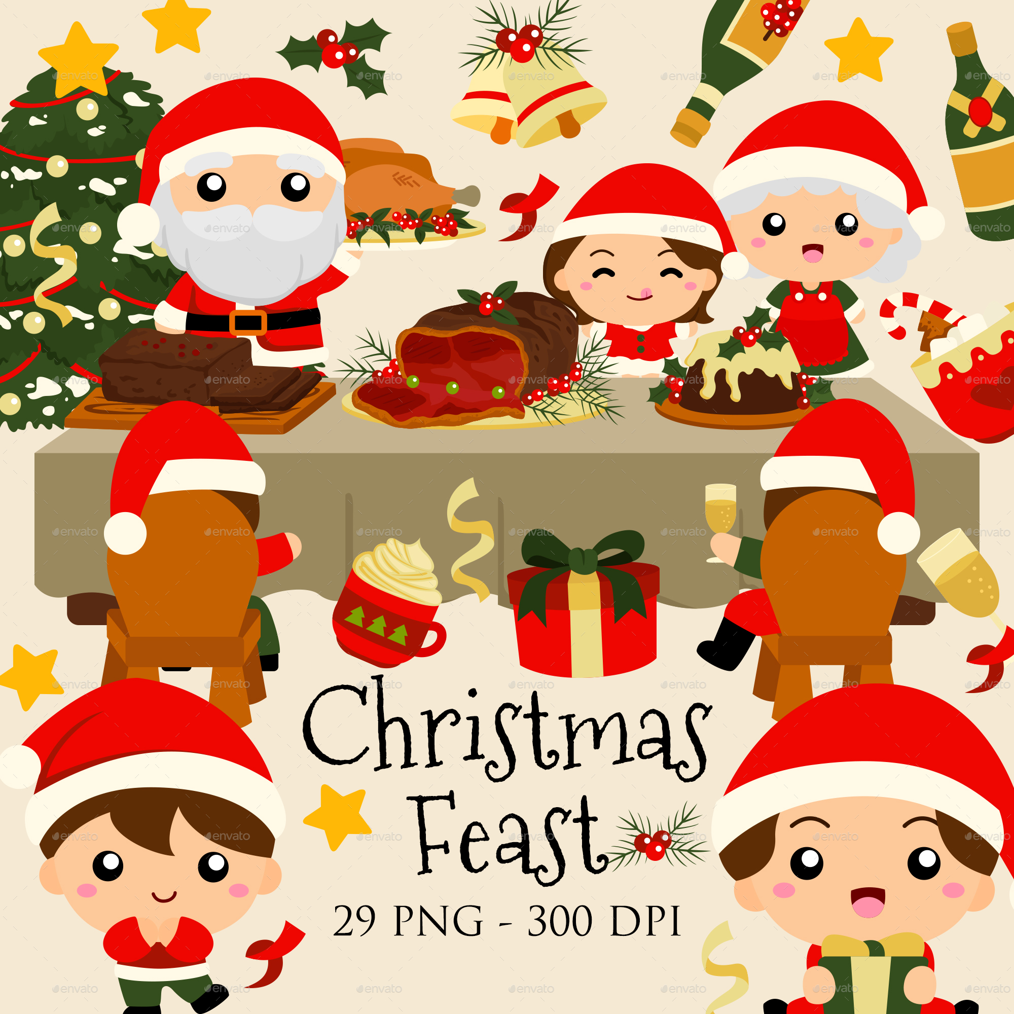 Christmas Feast, Graphics | GraphicRiver
