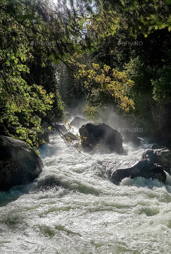 Rough river water landscape Stock Photo by phoenixproduction | PhotoDune
