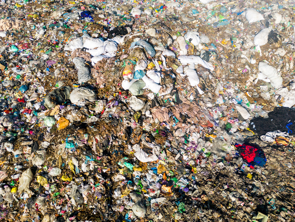 Texture of landfill with burning trash piles Stock Photo by collab_media