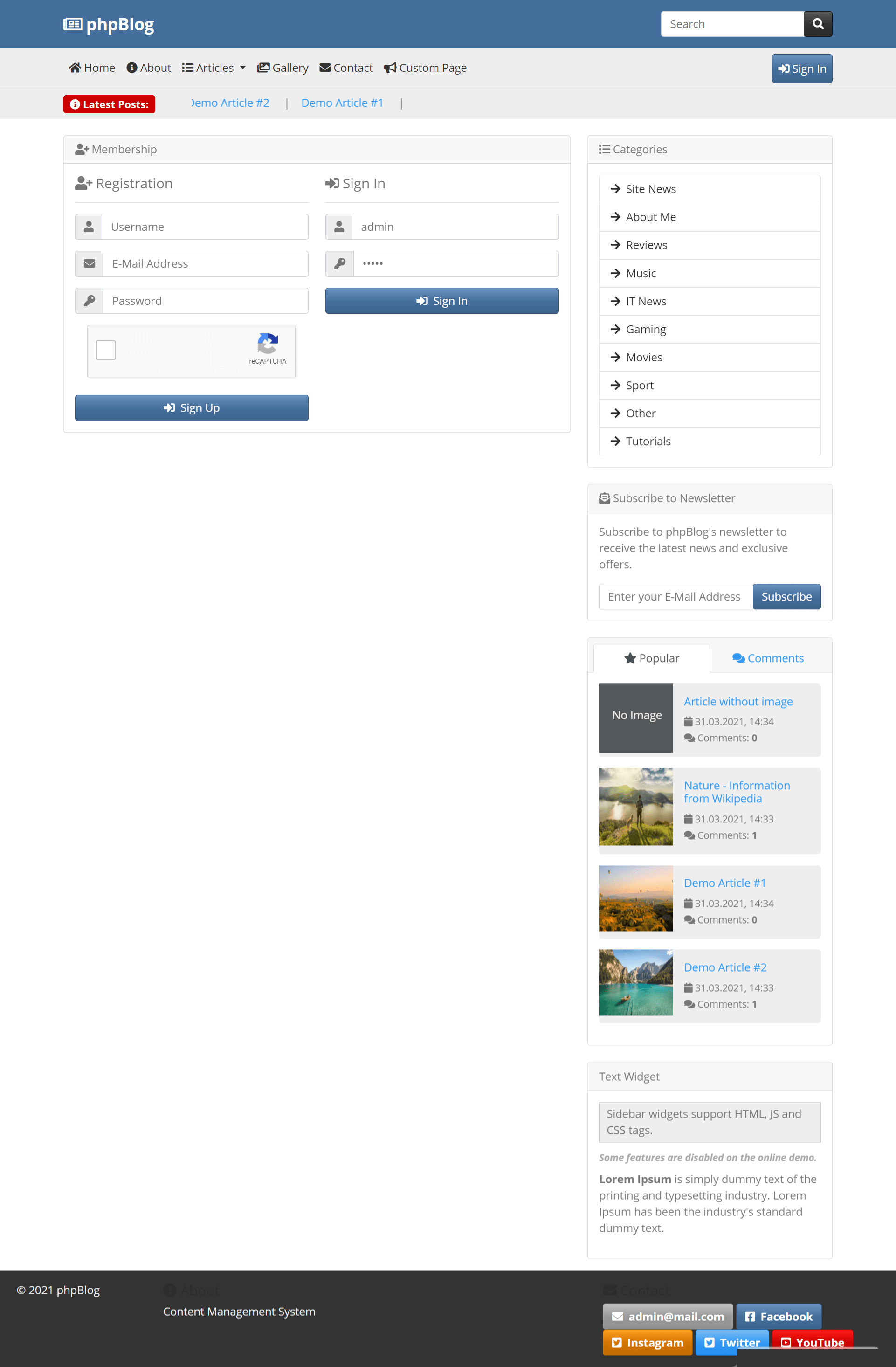 phpBlog - News, Blog & Magazine Script by Antonov_WEB | CodeCanyon