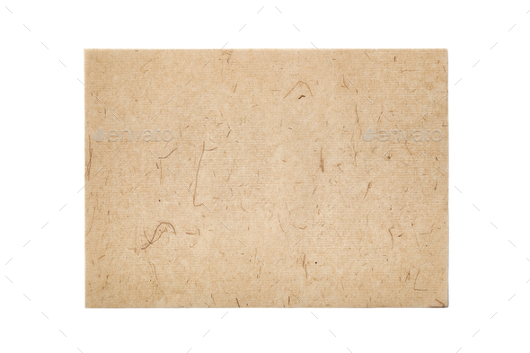 Sheet of traditional handmade paper isolted on white background Stock ...