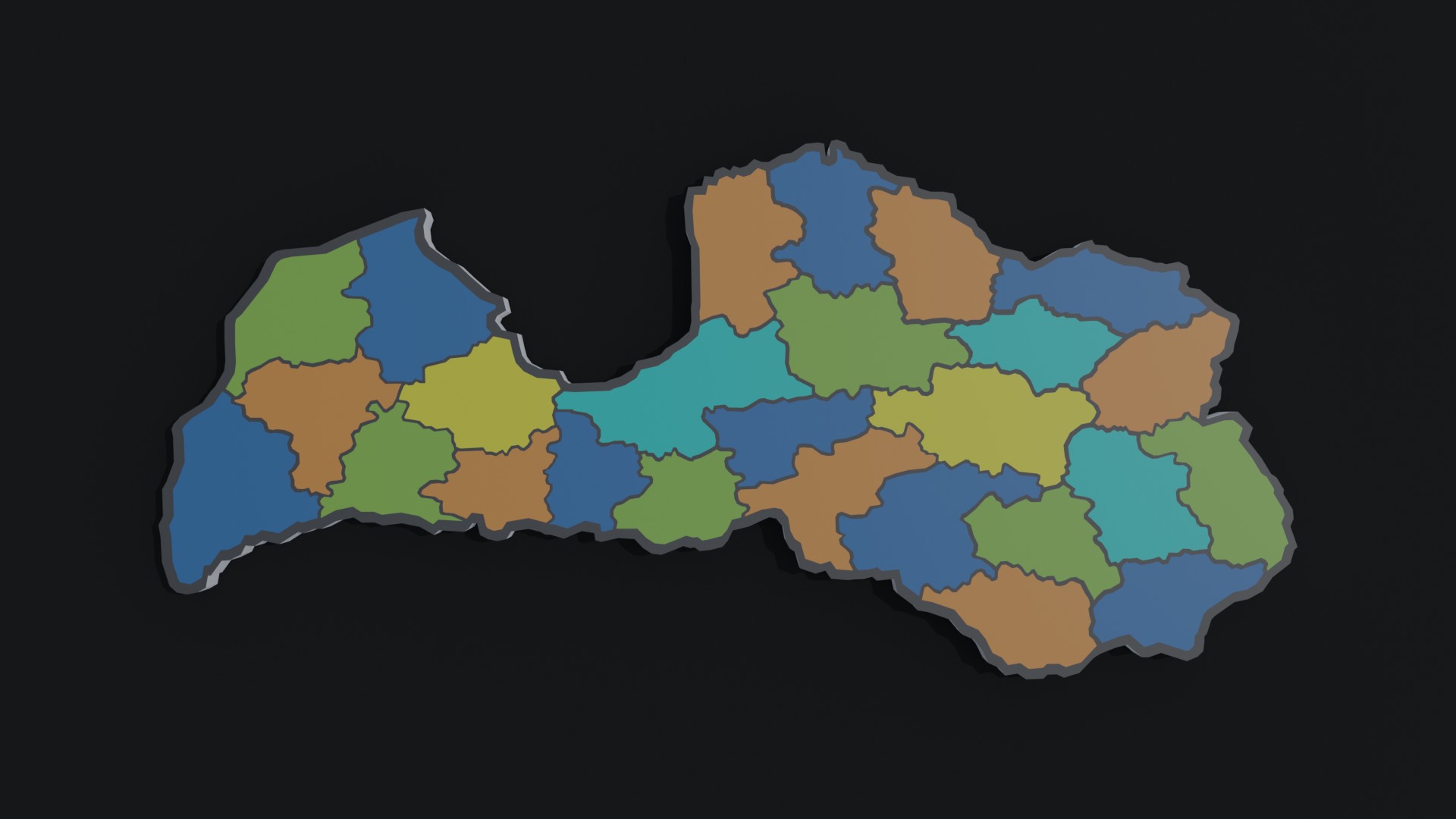 Political Map of Latvia by Tykryk | 3DOcean