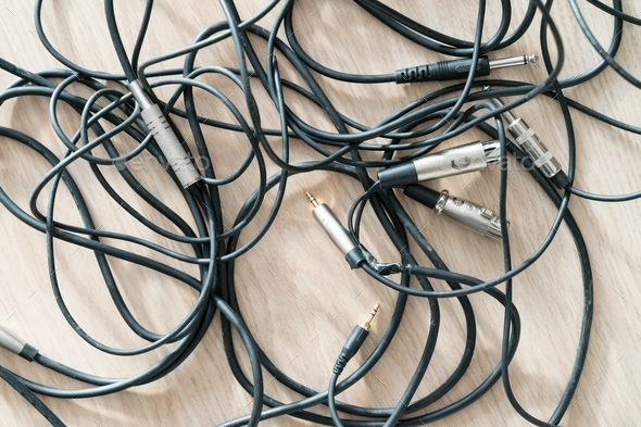 electrical wires are scattered on the floor Stock Photo by Tatiana_Mara