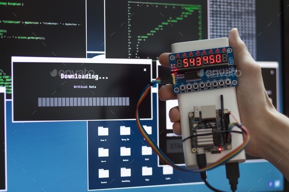 Hacking a computer system and base using an electronic password ...