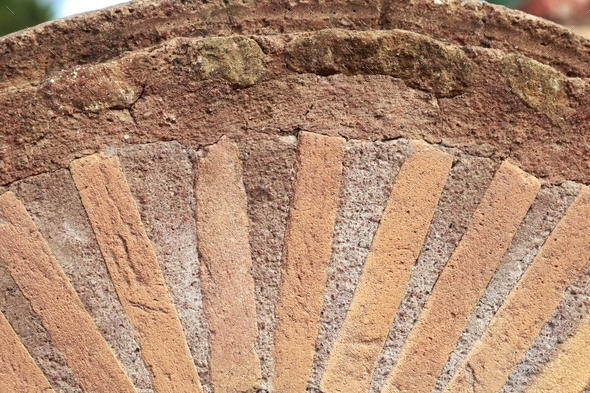 Ancient brick arch in the ancient city of Ostia Antica in Italy Stock ...