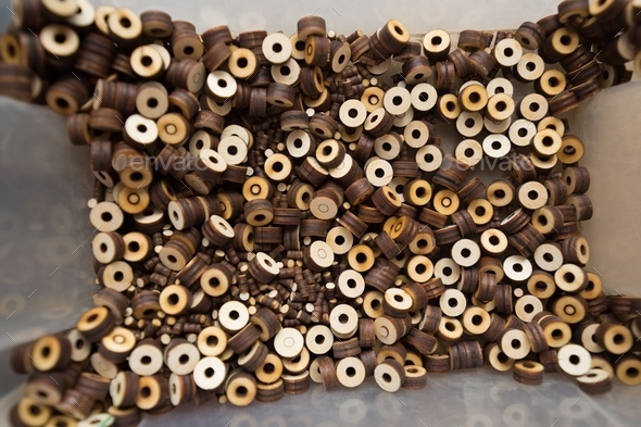 Cnc laser plywood round washers cutouts Stock Photo by Chibelek | PhotoDune