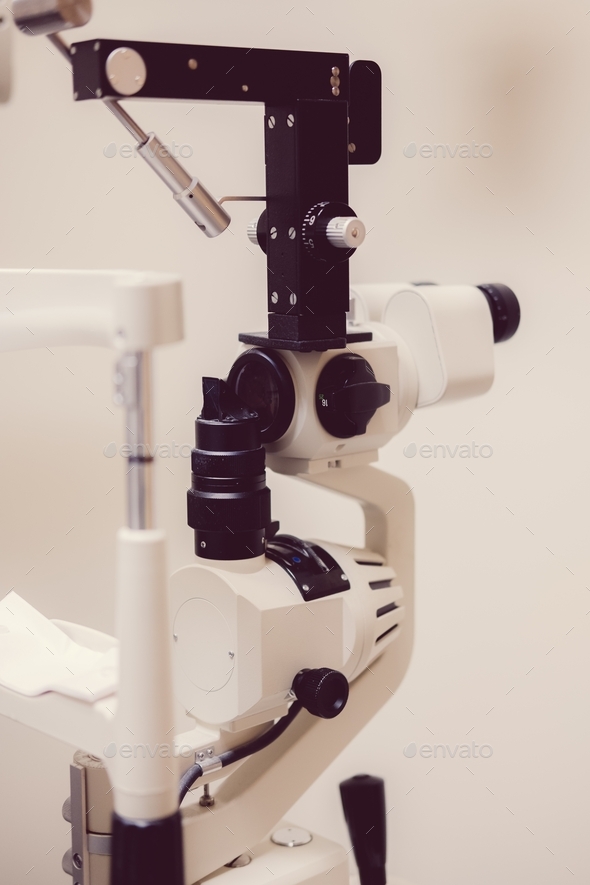 Close up of ophthalmology slit lamp Stock Photo by rohaneh | PhotoDune