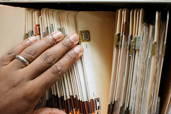 patients charts in medical office used for office notes and archiving ...