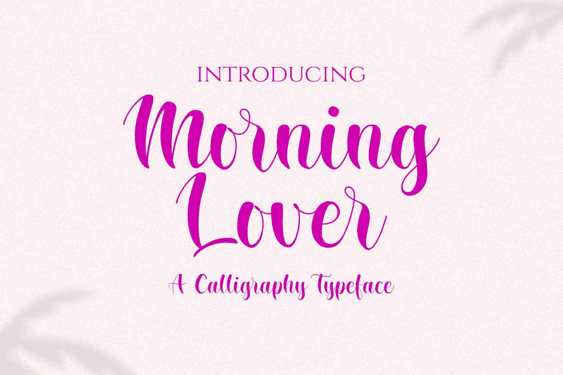 Morning Lover, Fonts | GraphicRiver