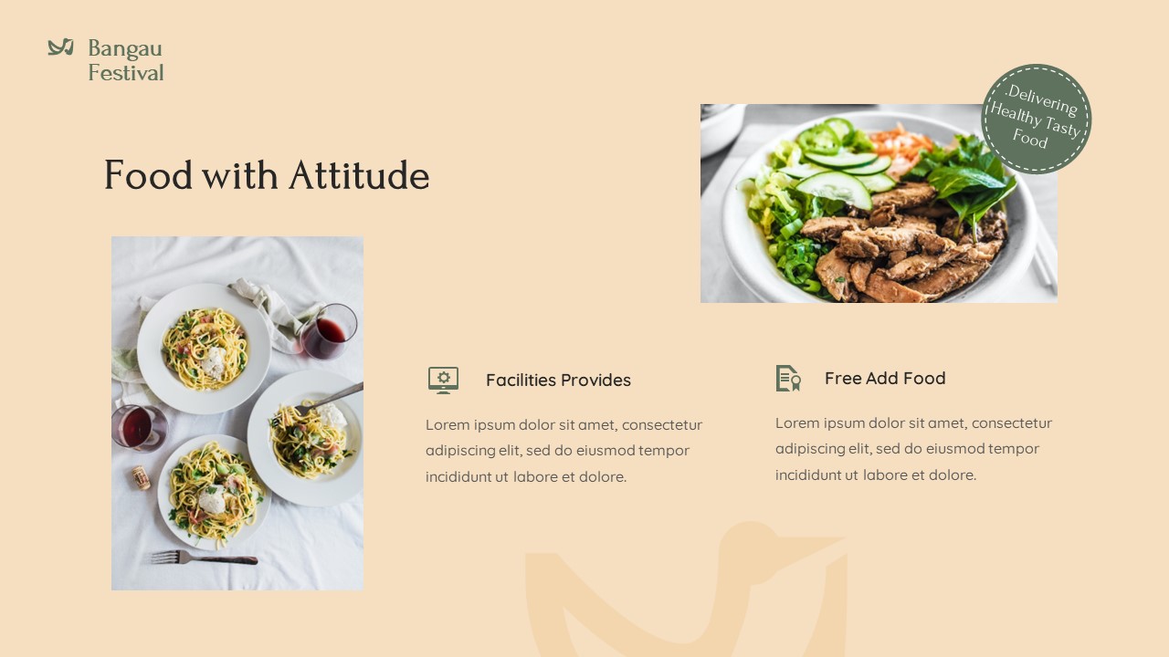 Bangau - Food Festival Presentation PowerPoint, Presentation Templates