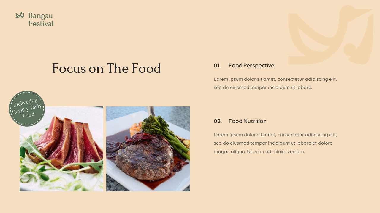 Bangau - Food Festival Presentation PowerPoint, Presentation Templates