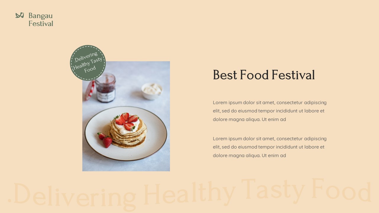 Bangau - Food Festival Presentation PowerPoint, Presentation Templates