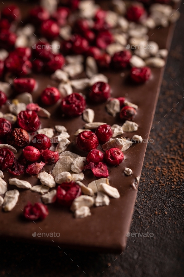 Milk chocolate with berries Stock Photo by Tati_honey | PhotoDune