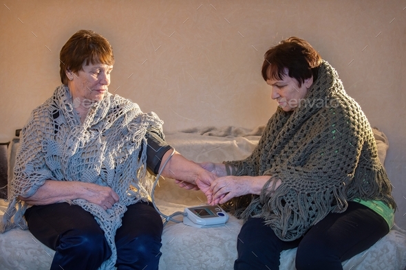 Helping and caring for the health of the elderly together Stock Photo ...