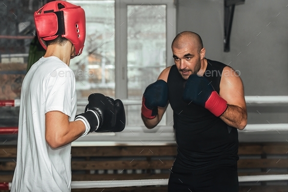Training of athletes boxers in the gym Stock Photo by olgar23 | PhotoDune