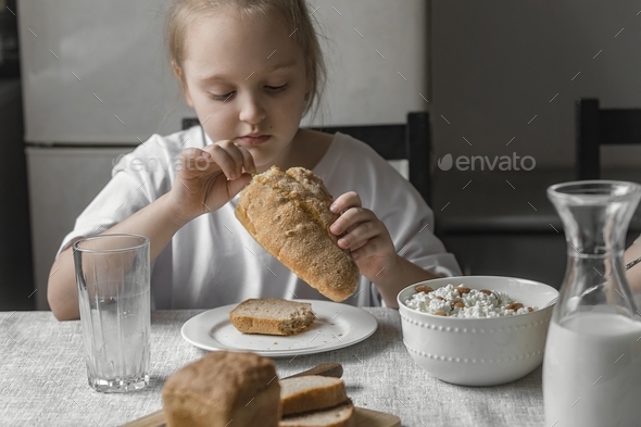 children have breakfast at home Stock Photo by olgar23 | PhotoDune
