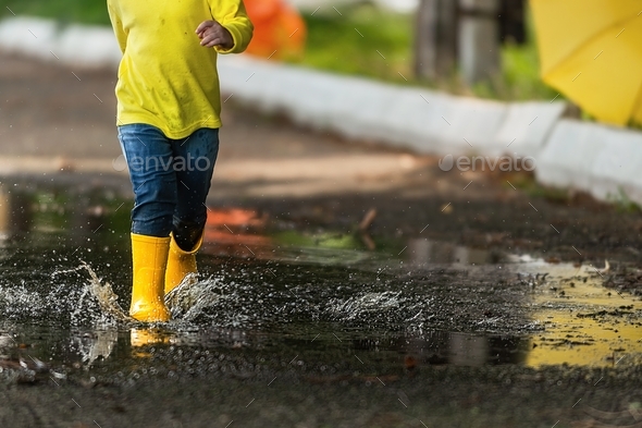children walking after the rain Stock Photo by olgar23 | PhotoDune