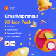 Creativepreneur 3D Icon Pack, Icons | GraphicRiver