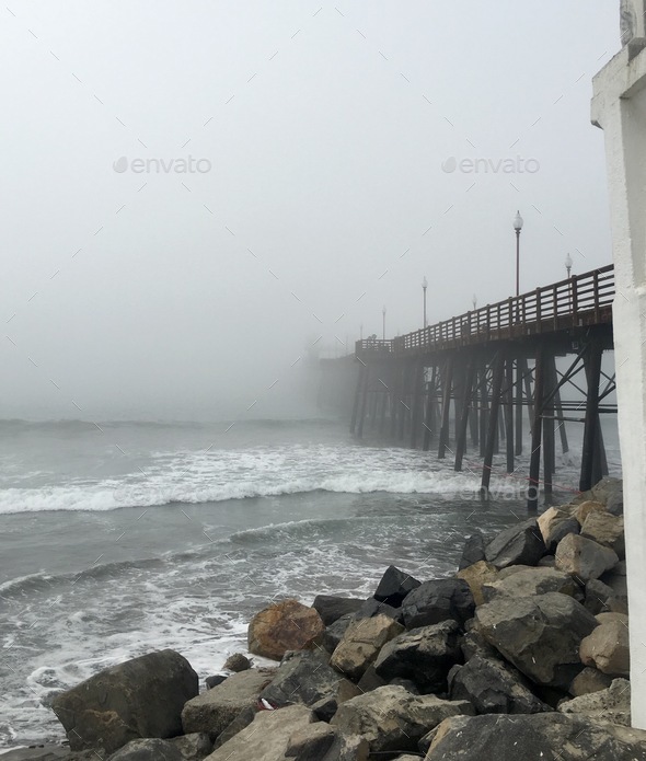 Wooden pier disappearing into fog Stock Photo by reinasmyth | PhotoDune