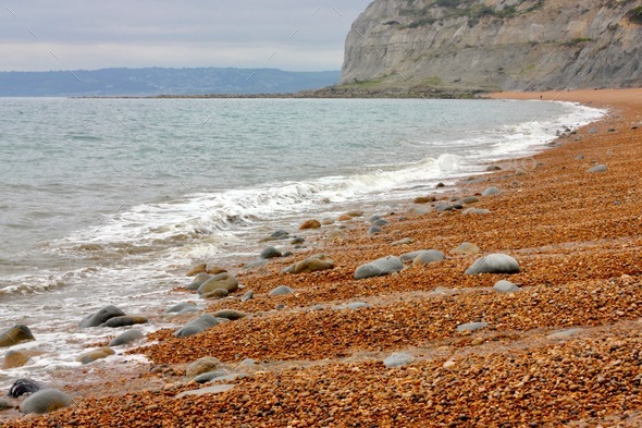Rock beach in England Stock Photo by reinasmyth | PhotoDune