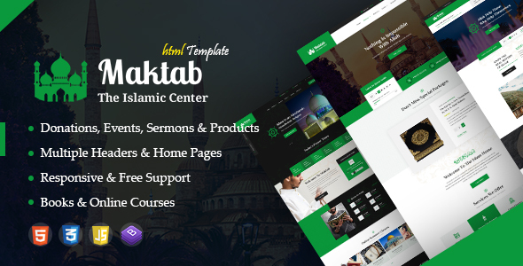Maktab - Islamic Institute Responsive HTML Template by nauthemes ...