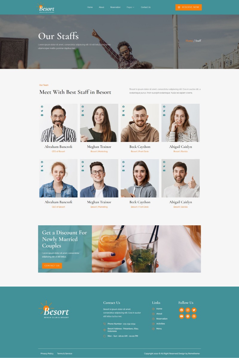 Besort - Beach Club & Resort Elementor Template Kit by Rometheme ...